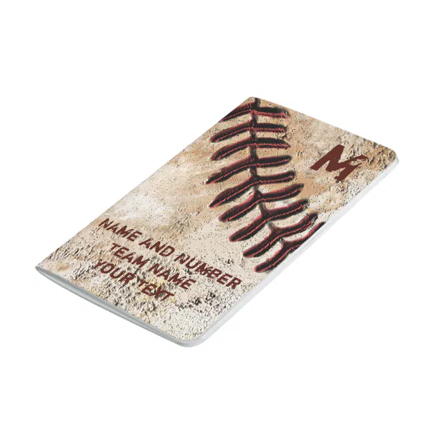 Personalized Baseball Pocket Notebooks YOUR TEXT | Zazzle