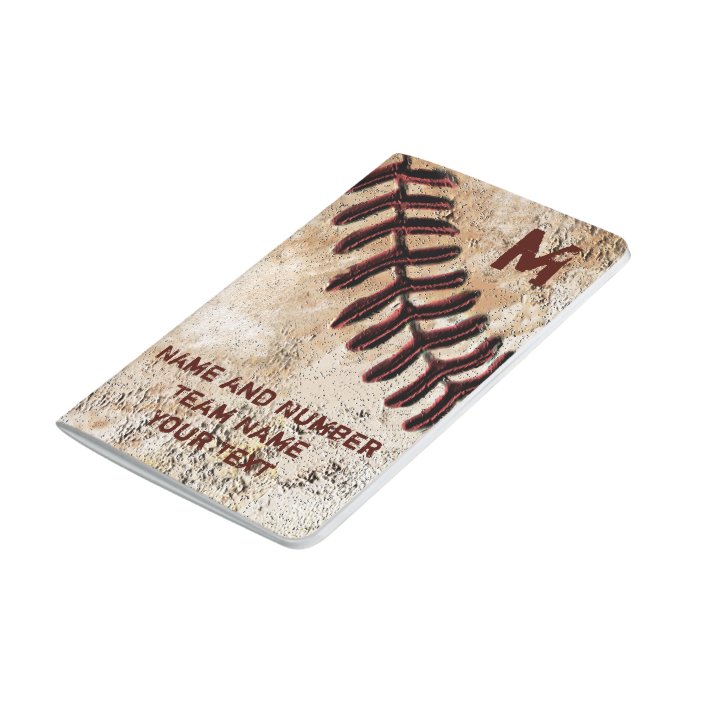 Personalized Baseball Pocket Notebooks YOUR TEXT | Zazzle.com