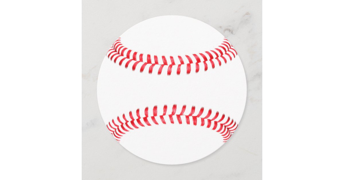 Personalized Baseball Round Stationary Card | Zazzle.com