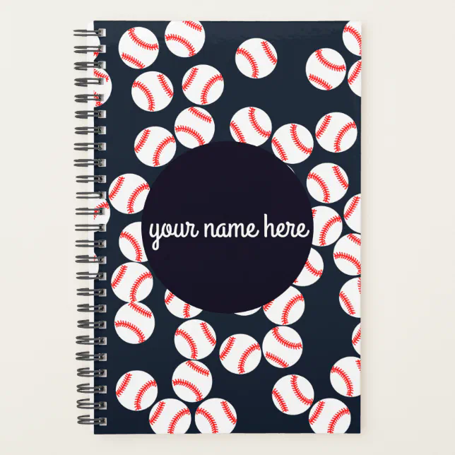 Personalized Baseball Spiral Planner | Zazzle