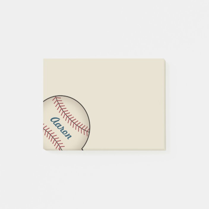 Personalized Baseball Sports Post It Notes Gift | Zazzle.com