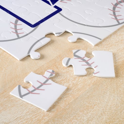 Personalized Baseball Star and stripes Jigsaw Puzzle | Zazzle