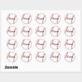 Personalized Baseball Sticker | Zazzle