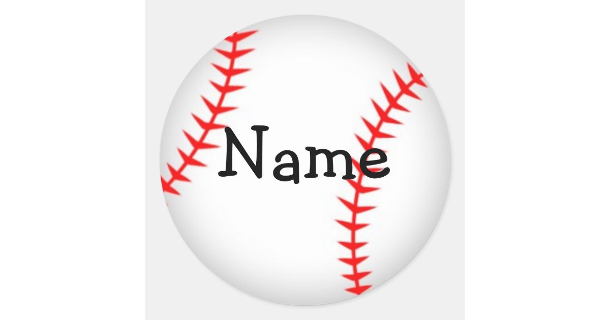 Personalized Baseball Sticker | Zazzle