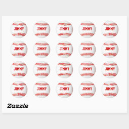 Personalized Baseball Stickers | Zazzle