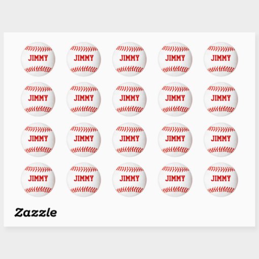 Personalized Baseball Stickers | Zazzle