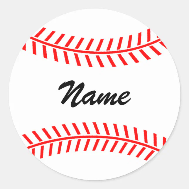 Personalized baseball stickers | ball with name | Zazzle
