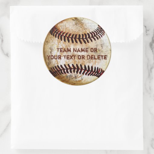 Personalized Baseball Stickers with YOUR TEXT | Zazzle