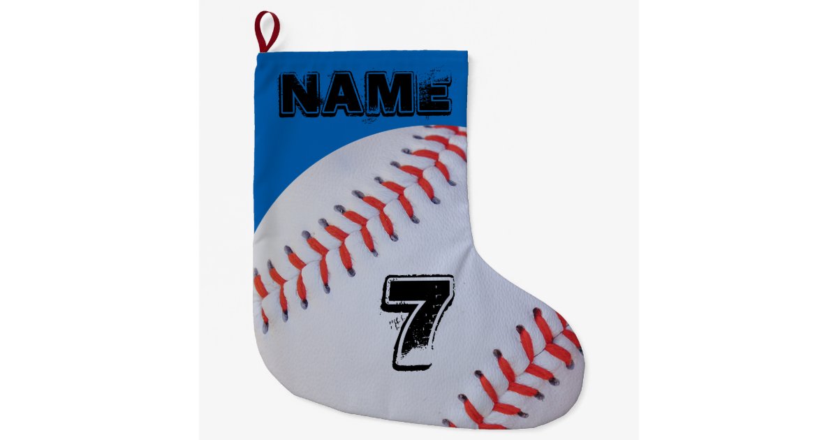 Personalized baseball stocking | Zazzle
