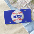 Personalized Baseball Theme License Plate | Zazzle