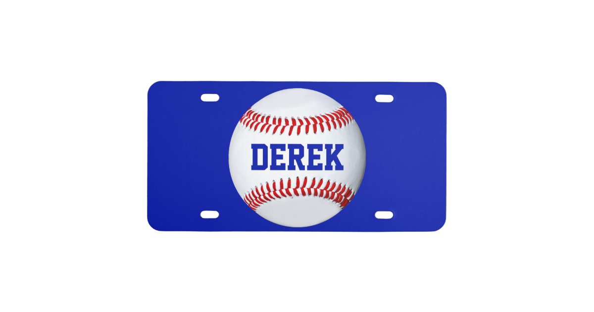 Personalized Baseball Theme License Plate | Zazzle