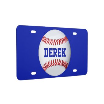 Personalized Baseball Theme License Plate | Zazzle
