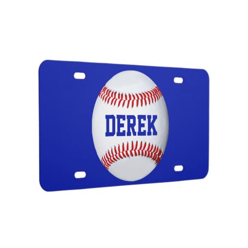 Personalized Baseball Theme License Plate | Zazzle
