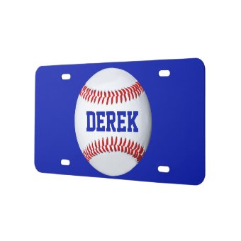 Personalized Baseball Theme License Plate | Zazzle
