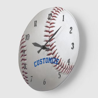 Personalized Baseball Wall Clock | Zazzle