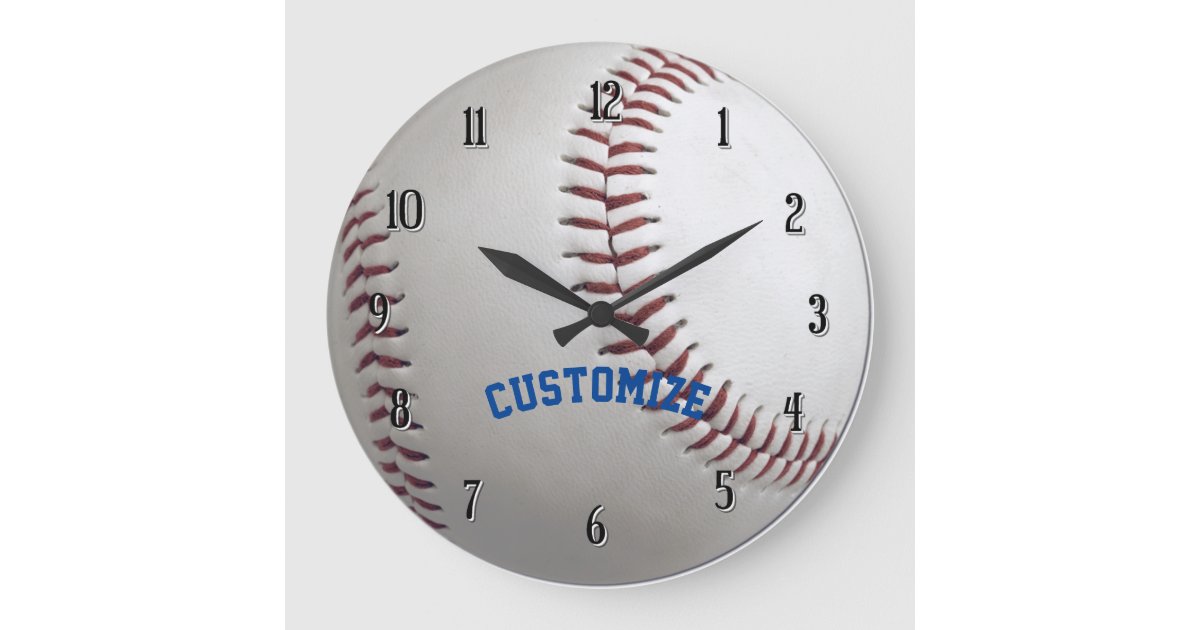 Personalized Baseball Wall Clock | Zazzle