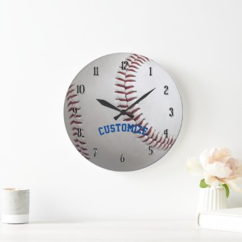 Personalized Baseball Wall Clock | Zazzle