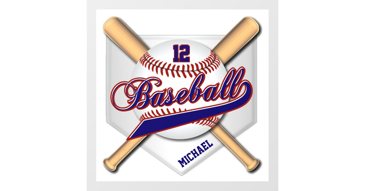 Personalized - Baseball Wall Decal | Zazzle