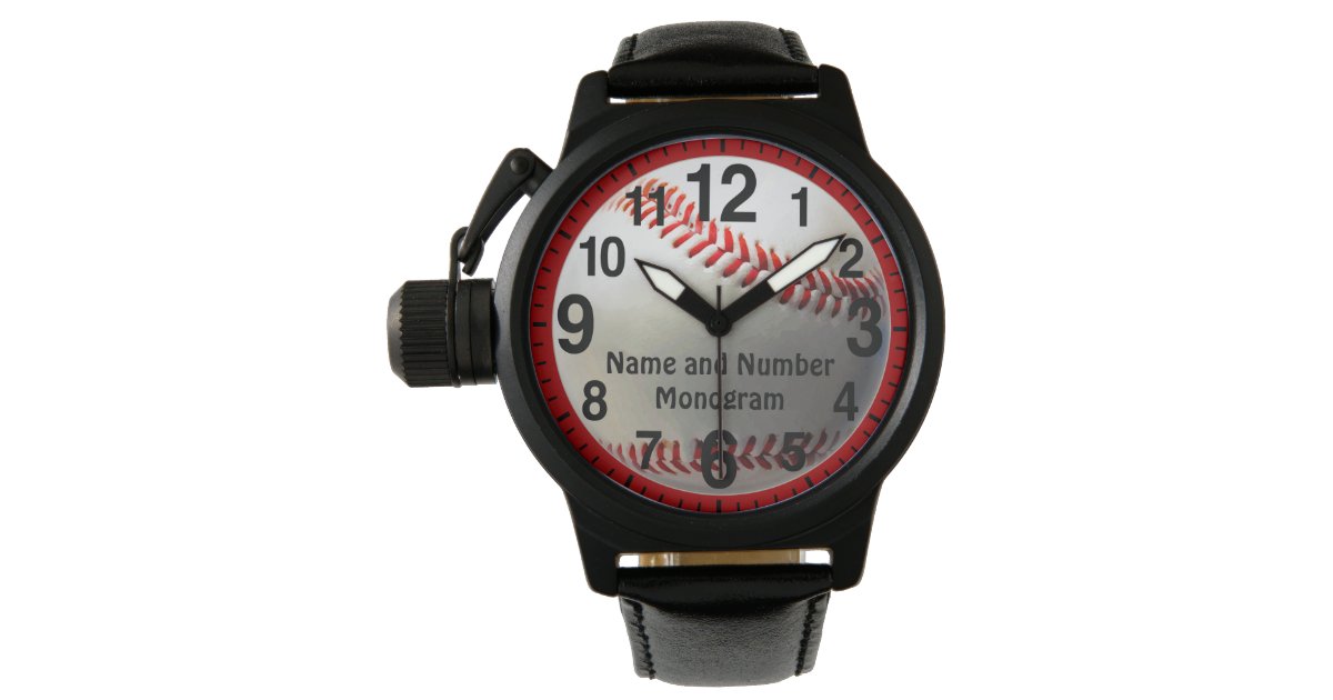 Personalized Baseball Watch for Men or Boys | Zazzle