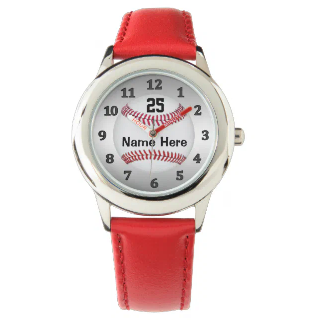 Personalized Baseball Watches for Kids | Zazzle