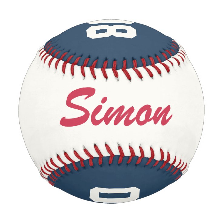 Personalized Baseball with name and age | Zazzle