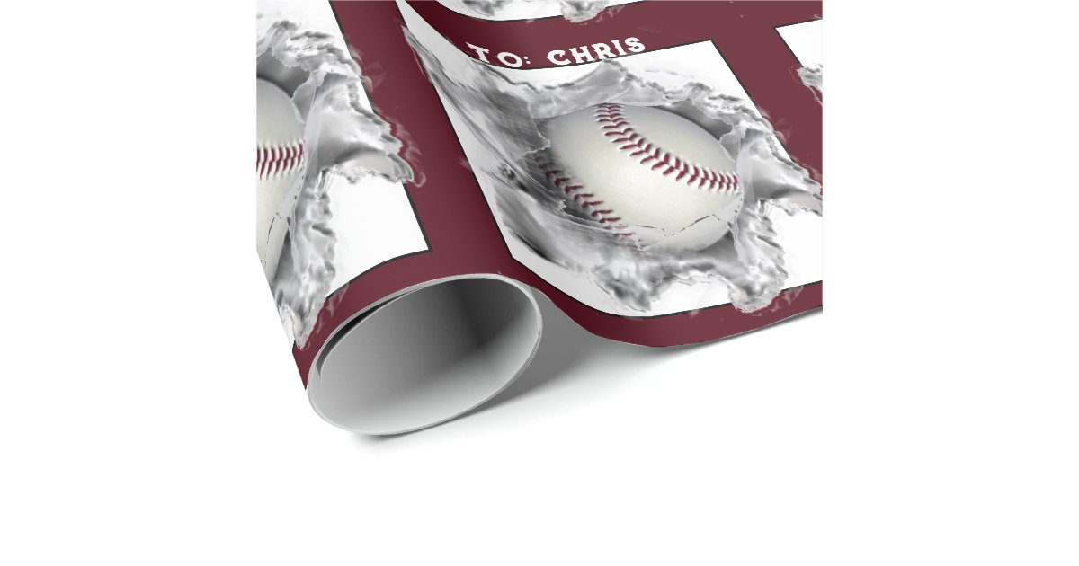 Personalized Baseball Wrapping Paper | Zazzle