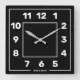 Personalized Basic Black Square Wall Clock | Zazzle