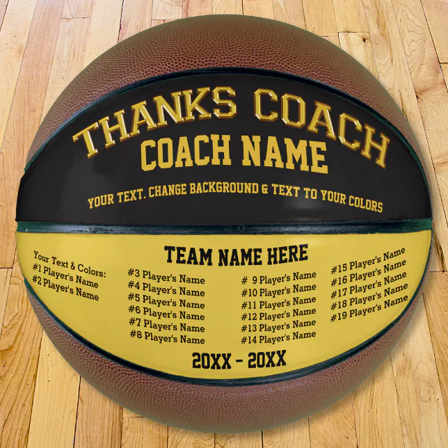 Personalized Basketball, All Players, Coach Names Basketball | Zazzle