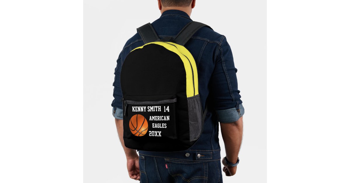 Personalized Basketball Backpack name team number | Zazzle