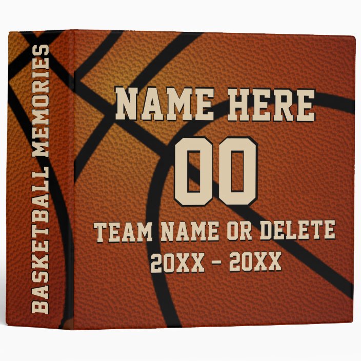 Personalized Basketball Binder, Memories or Card 3 Ring Binder | Zazzle.com