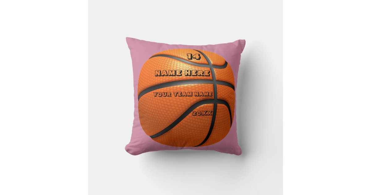Personalized Basketball cushion with Player Name | Zazzle