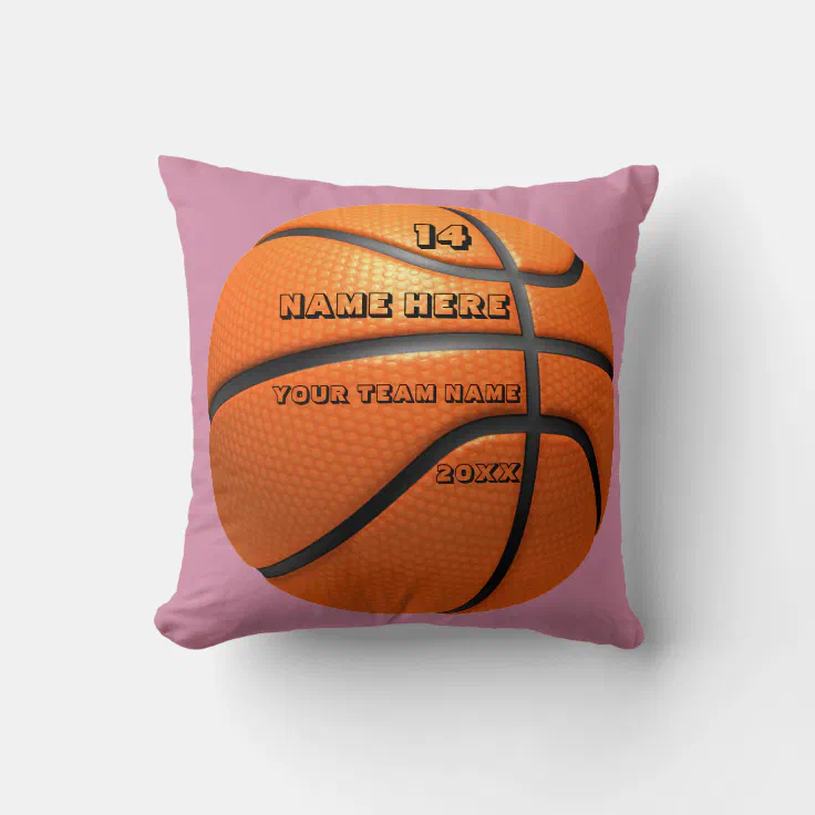 Personalized Basketball cushion with Player Name | Zazzle