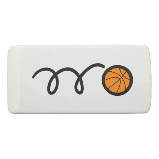 Personalized basketball eraser for school kids | Zazzle