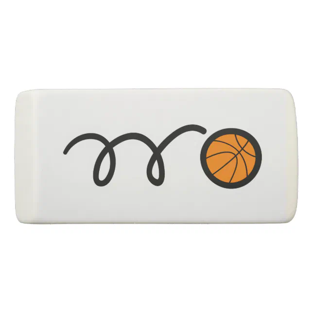 Personalized basketball eraser for school kids | Zazzle