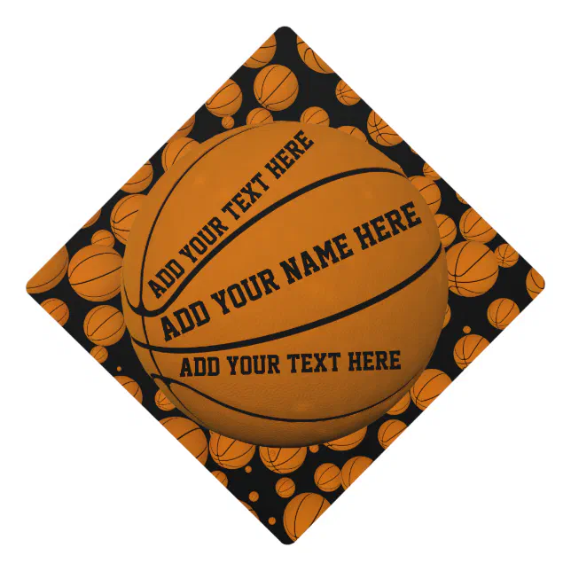 Personalized Basketball Graduation Cap Topper | Zazzle