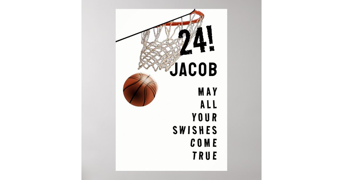 Personalized Basketball Graduation Poster | Zazzle