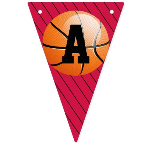 Personalized Basketball Happy Birthday Bunting Flags | Zazzle