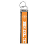 Personalized basketball kids sports Birthday party Wrist Keychain | Zazzle