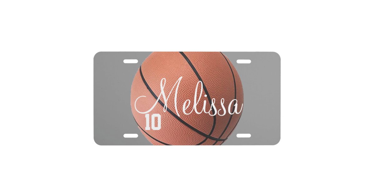 Personalized Basketball Lcense Plate | Zazzle