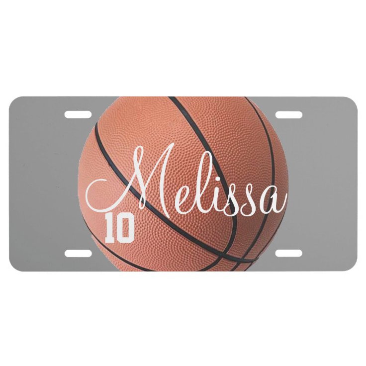 Personalized Basketball Lcense Plate | Zazzle