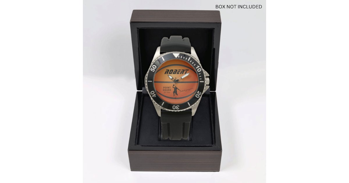 Personalized Basketball Men's Wrist Watch | Zazzle
