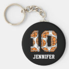 Number 10 basketball keychains | Personalizable | Zazzle.com