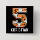Personalized Basketball Number 5 Pinback Button | Zazzle