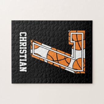 Personalized Basketball Number 7 Jigsaw Puzzle | Zazzle
