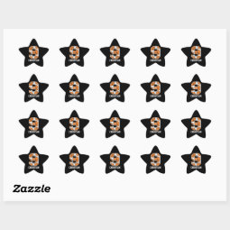 Personalized Basketball Number 9 Star Sticker | Zazzle