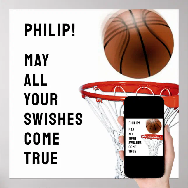 Personalized Basketball Poster | Zazzle