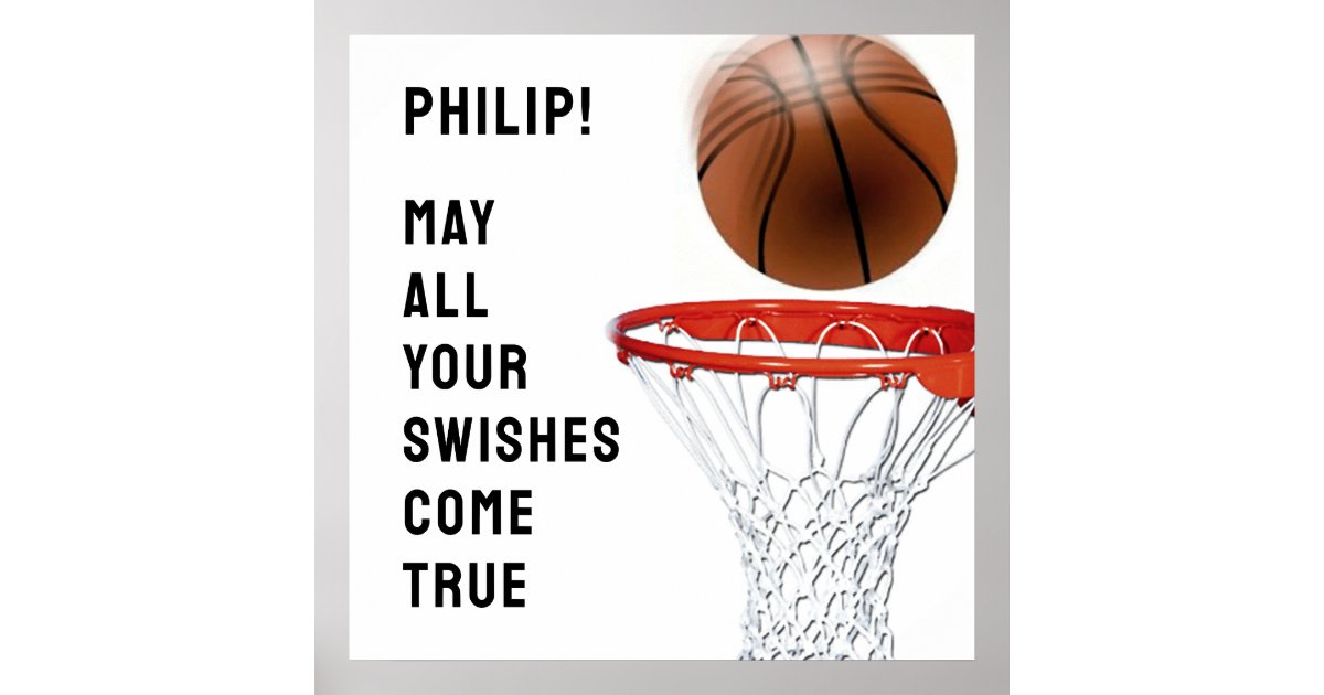 Personalized Basketball Poster | Zazzle