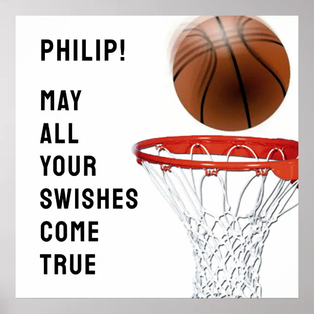 Personalized Basketball Poster | Zazzle