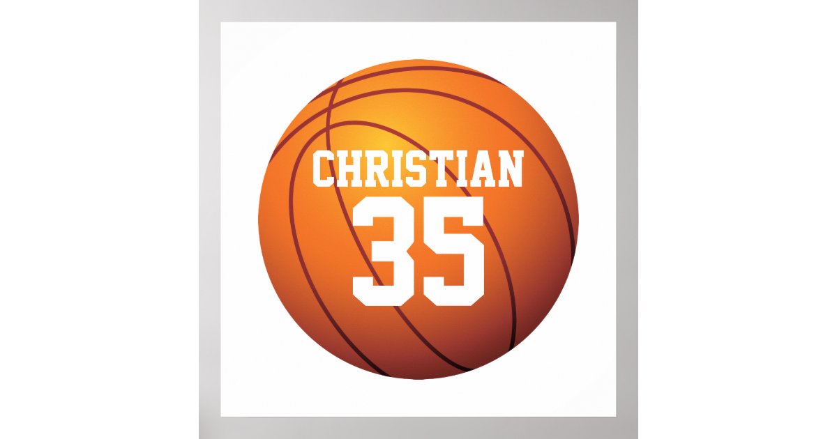 Personalized Basketball Poster | Zazzle