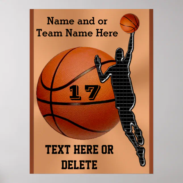 Personalized Basketball Posters Choose Poster Size | Zazzle